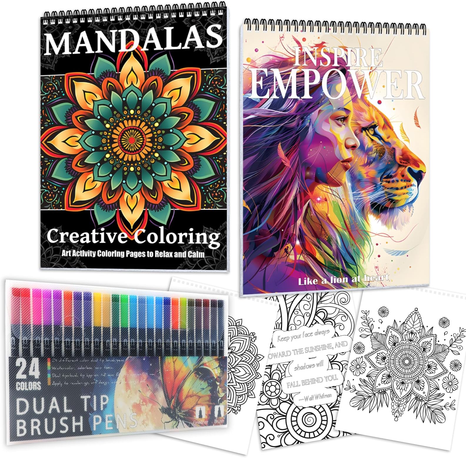 Amazon.com : Adult Coloring Books Value Set - 4 Assorted Coloring Books ...