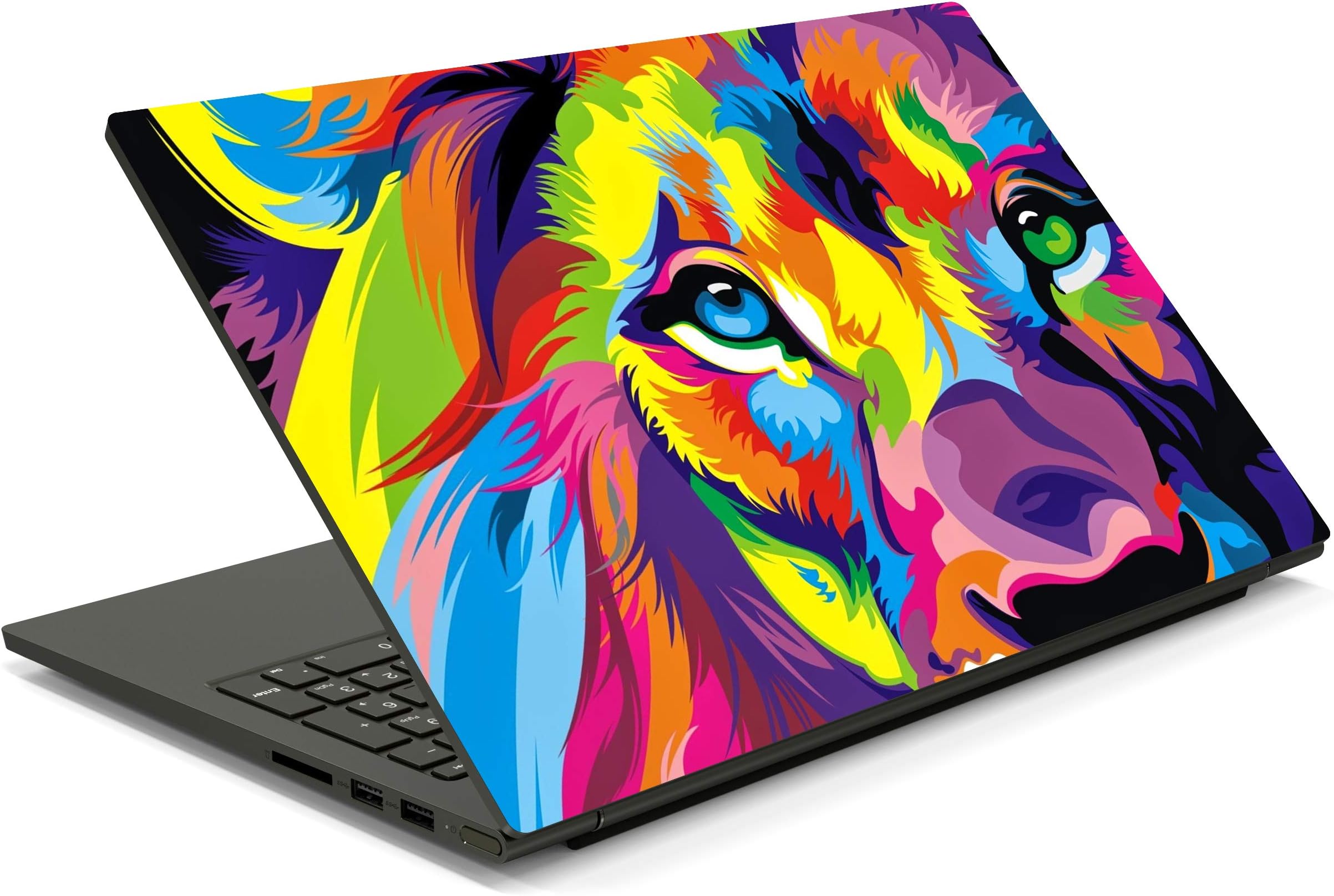 ISEE 360 Lion Abstract Laptop Skin Stickers for 15.6 Inch Laptop ...