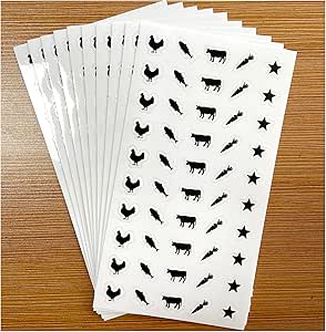 Amazon.com: 10 Sheets(500 Qty) Meal Stickers,Wedding Food Choice ...