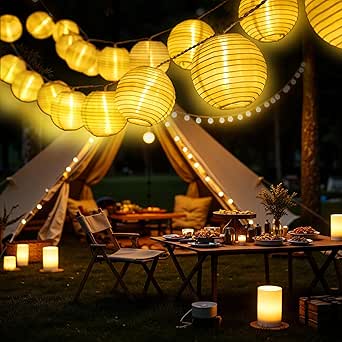Solar String Lights Outdoor Weatherproof 8m 40 LED Lampions Outdoor ...