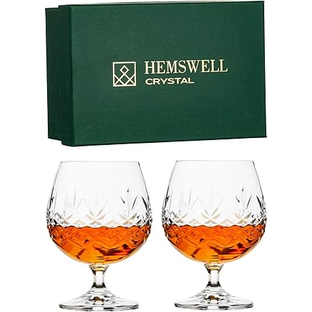 Hemswell Crystal Single Brandy Glass Goblet - Elegant Cut Crystal ...