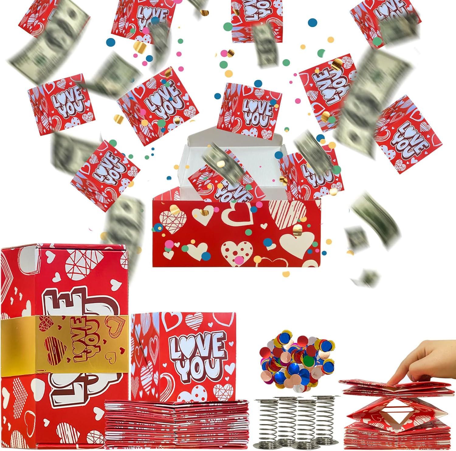 Amazon.com: Birthday Anniversary Surprise Gift Box Explosion for Money ...