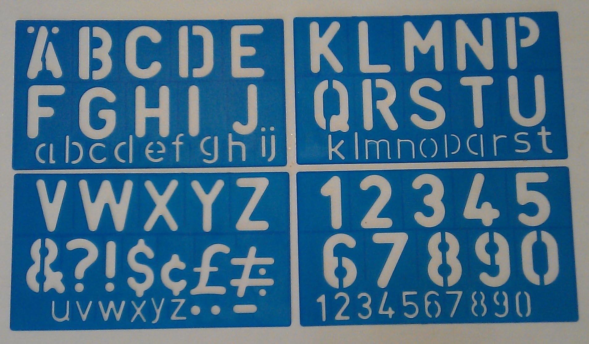 Alphabet and Number Stencil 5Pcs Sets (Letter Size 7mm, 10mm, 20mm ...