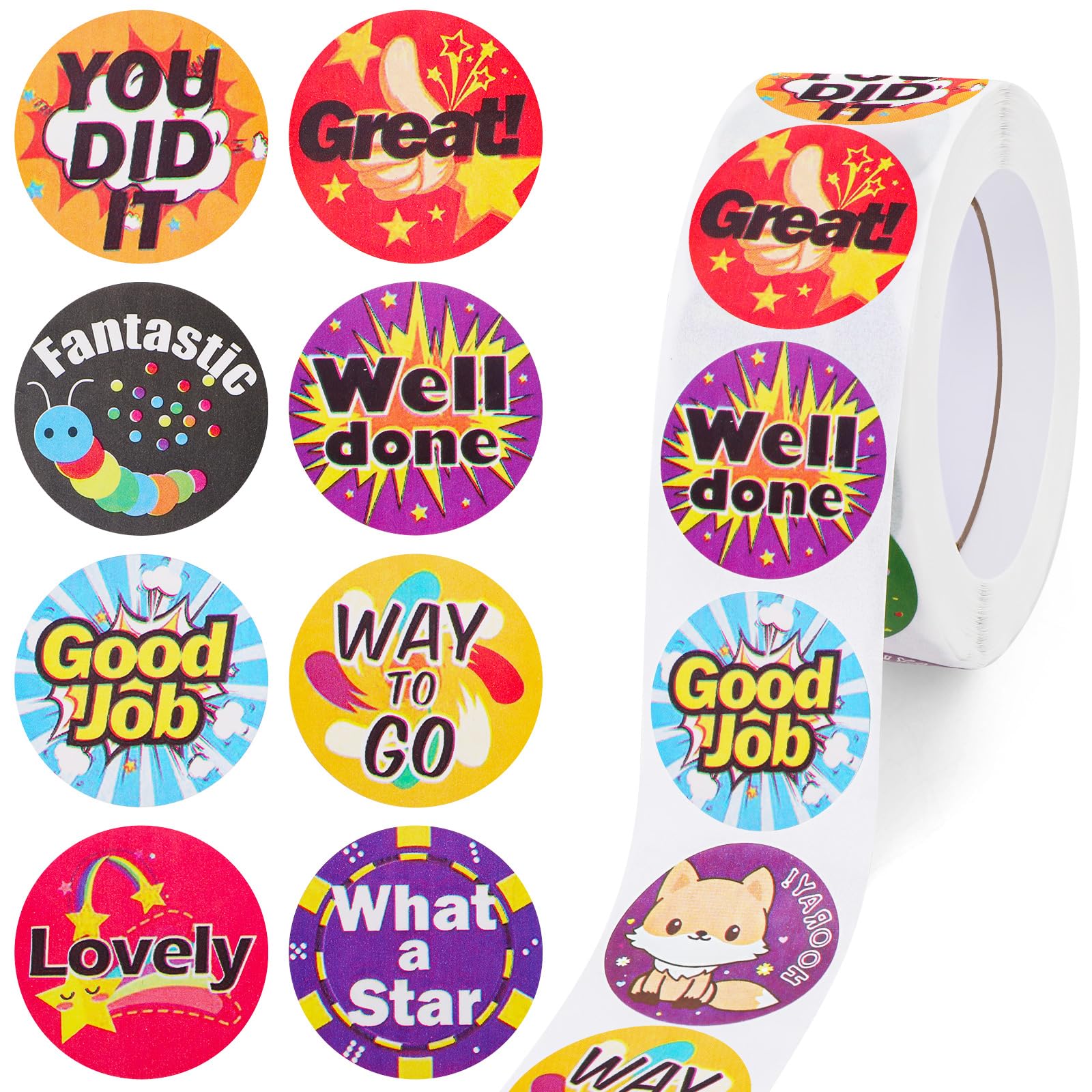 500 Pieces Reward Stickers for Teachers, Inspirational Stickers ...
