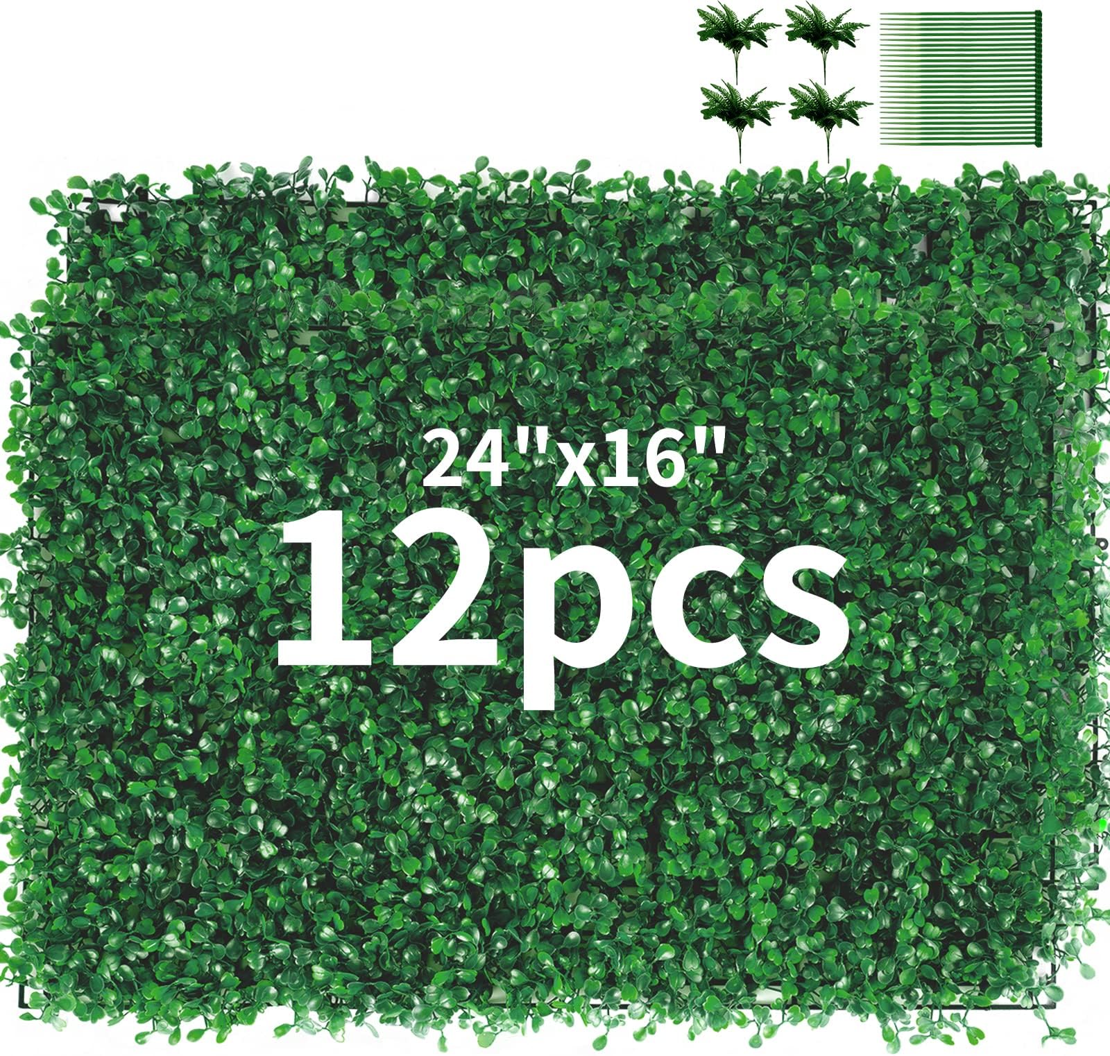 Amazon.com: POZOY 12 PCS Artificial Grass Wall Panels 20"x20" Boxwood ...