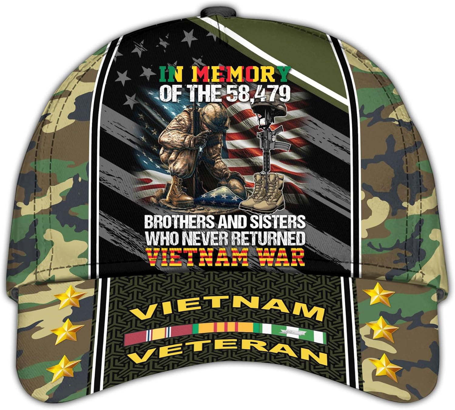 Vetadn Vietnam Veterans Hats Camo Baseball Cap Vietnam Veterans Cap ...
