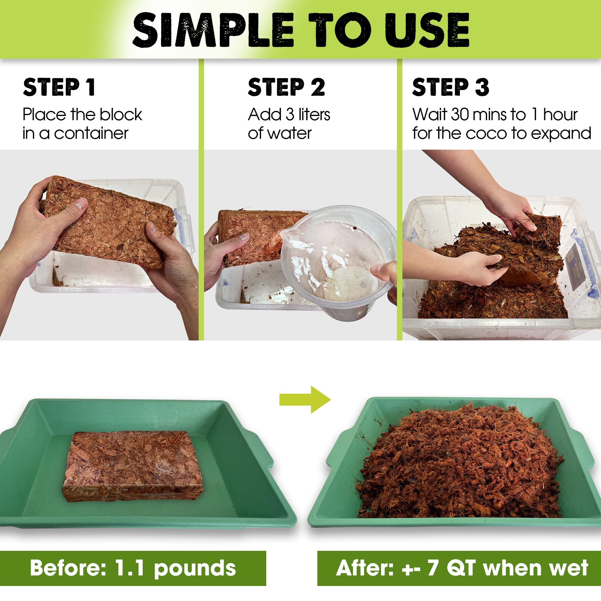 Snapklik.com : DUSPRO Recycle Coco Chips Substrate For Plants 1.1lb 100 ...