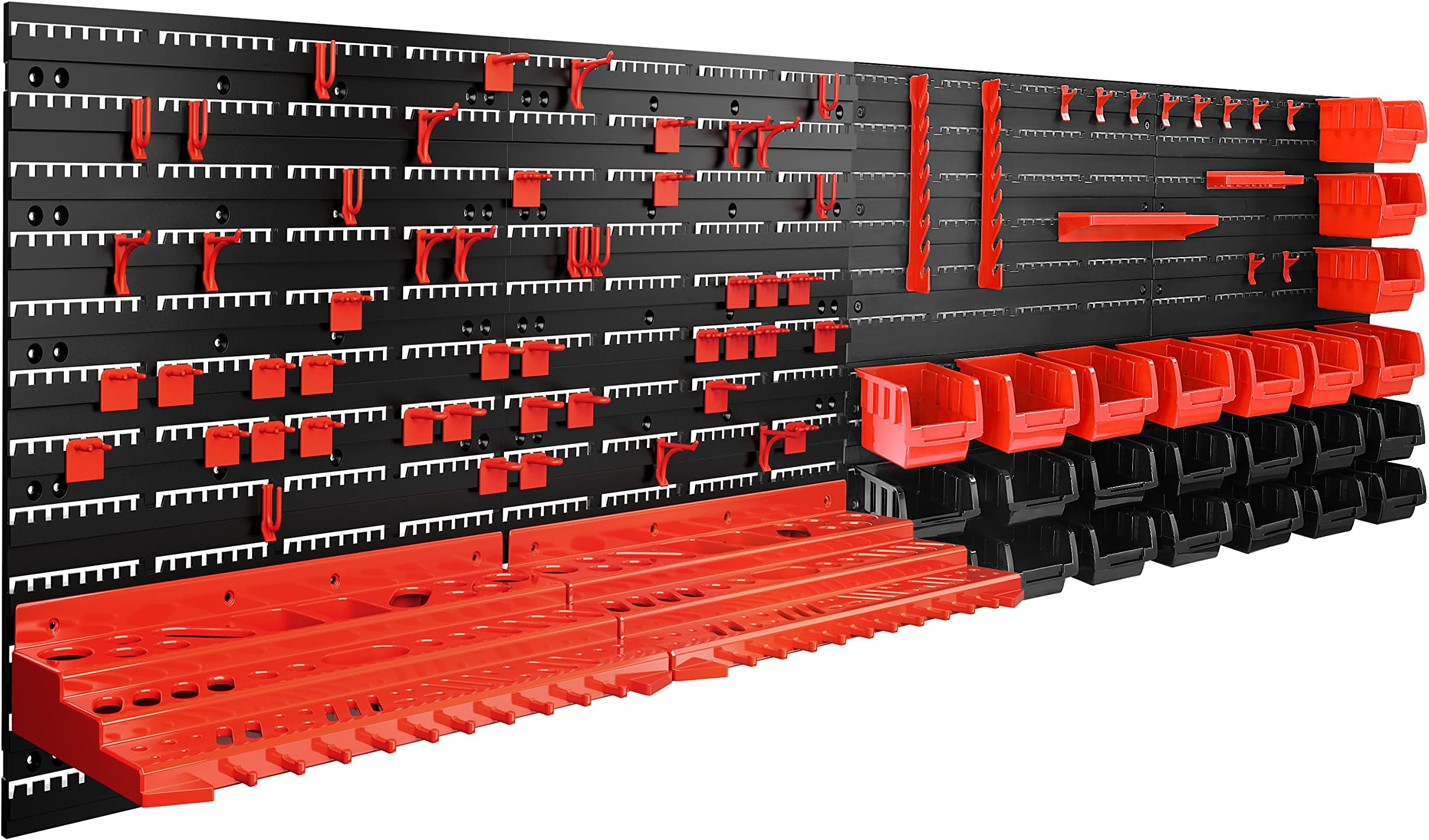 Tool Wall Storage System, 1152 x 780 mm, Hole Wall with Tool Holders ...