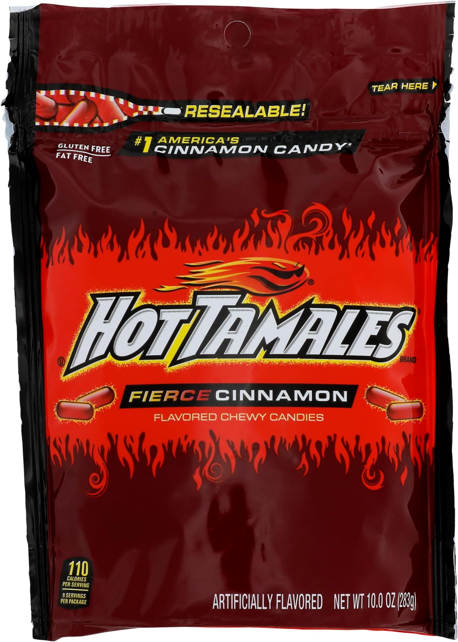 Amazon.com : Hot Tamales Conversation Hearts Fierce Cinnamon Flavored ...