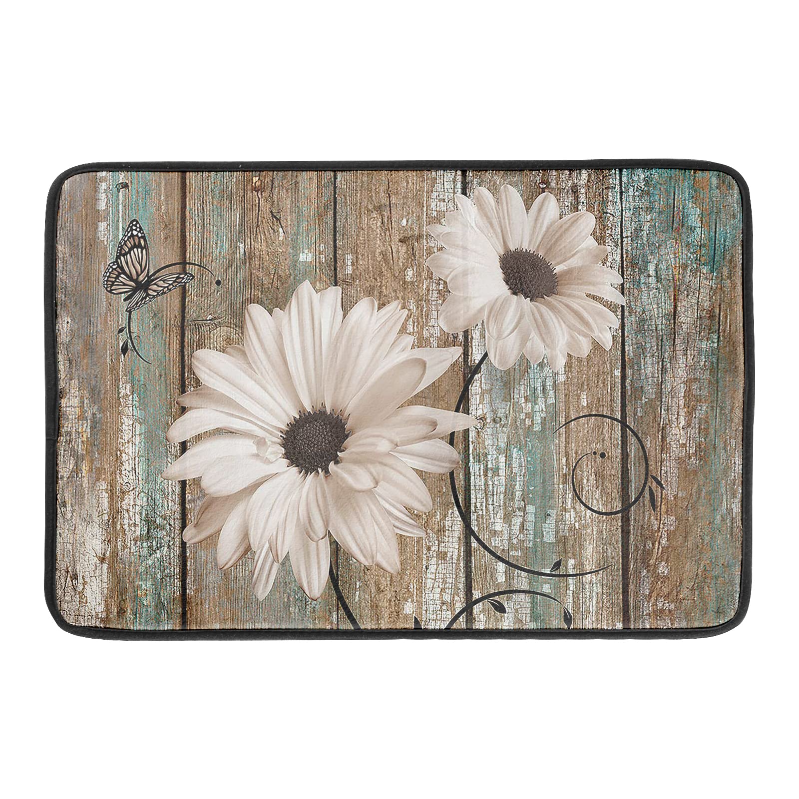 Amazon.com: Rustic Daisy Board Dish Drying Mat for Kitchen Countertop ...
