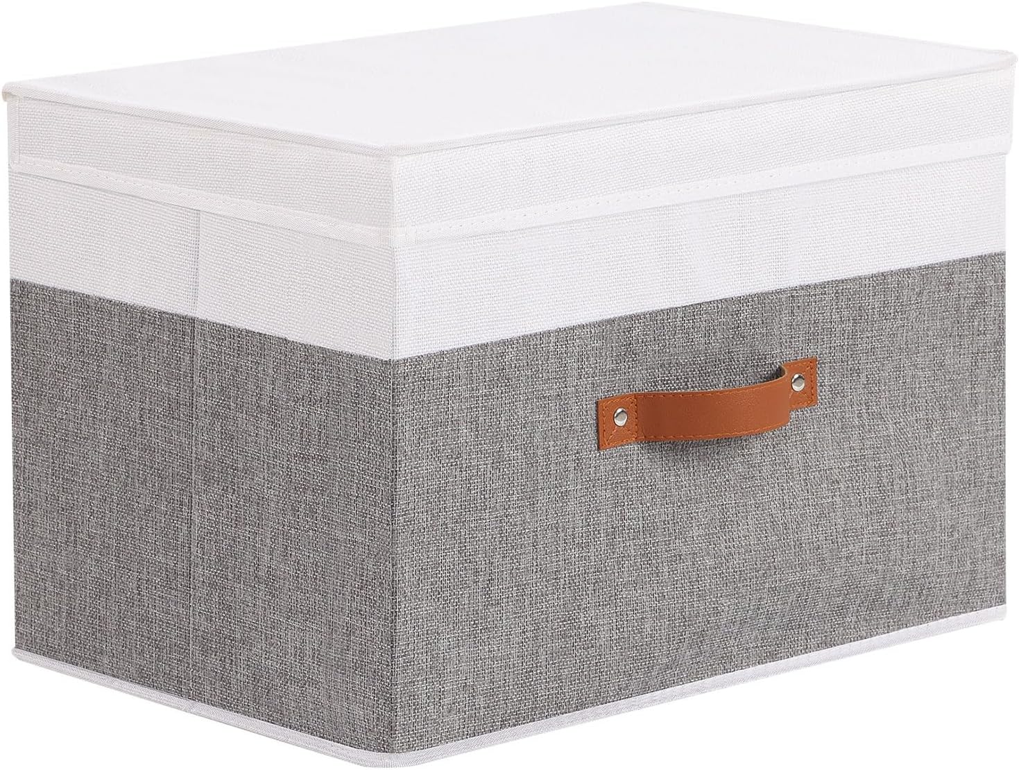 Amazon.com: YheenLf Fabric Storage Boxes with Lids, Linen Foldable ...