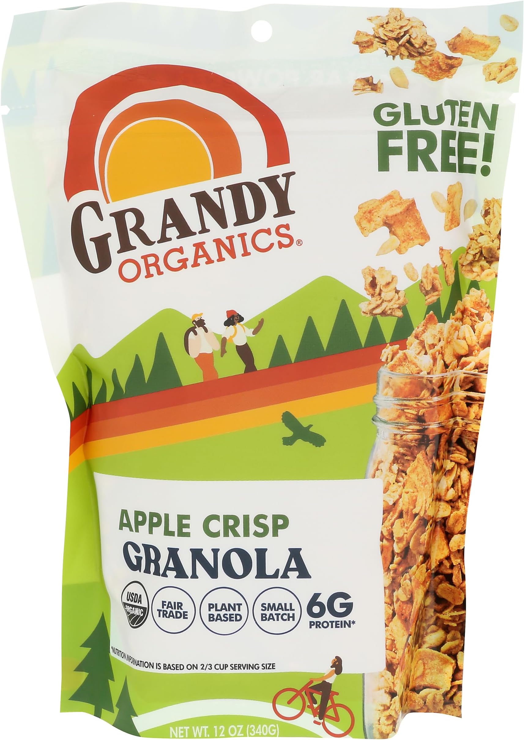 Amazon.com: Grandy Organics Organic Apple Crisp Granola, 12 OZ