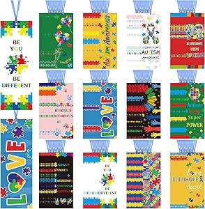 Amazon.com: Furbeko 122 Pcs Autism Awareness Bookmarks Gifts with Blue ...