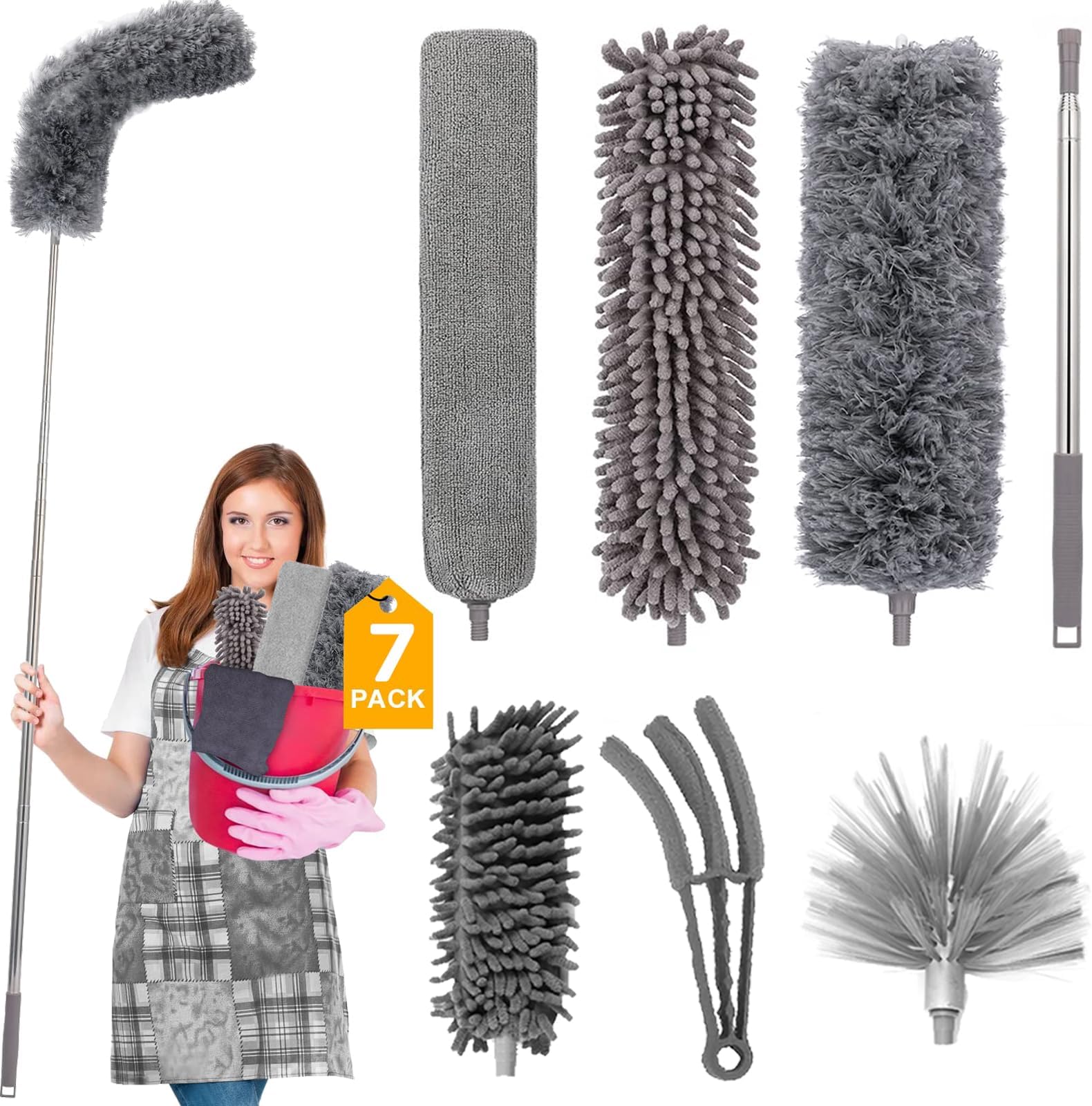 Amazon.com: FumyFumy Feather Dusters for Cleaning, High Ceiling Fan ...