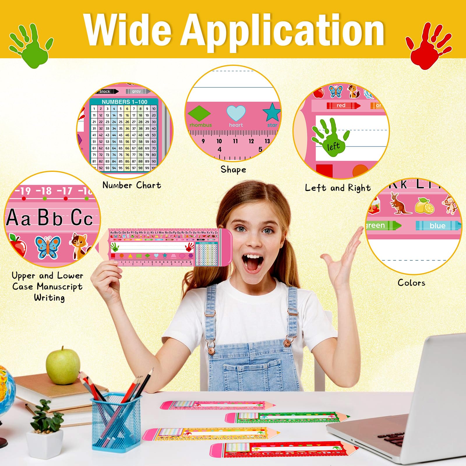 Snapklik.com : Tenceur 36 Pcs Pencil Name Plate For Desk Students Name ...