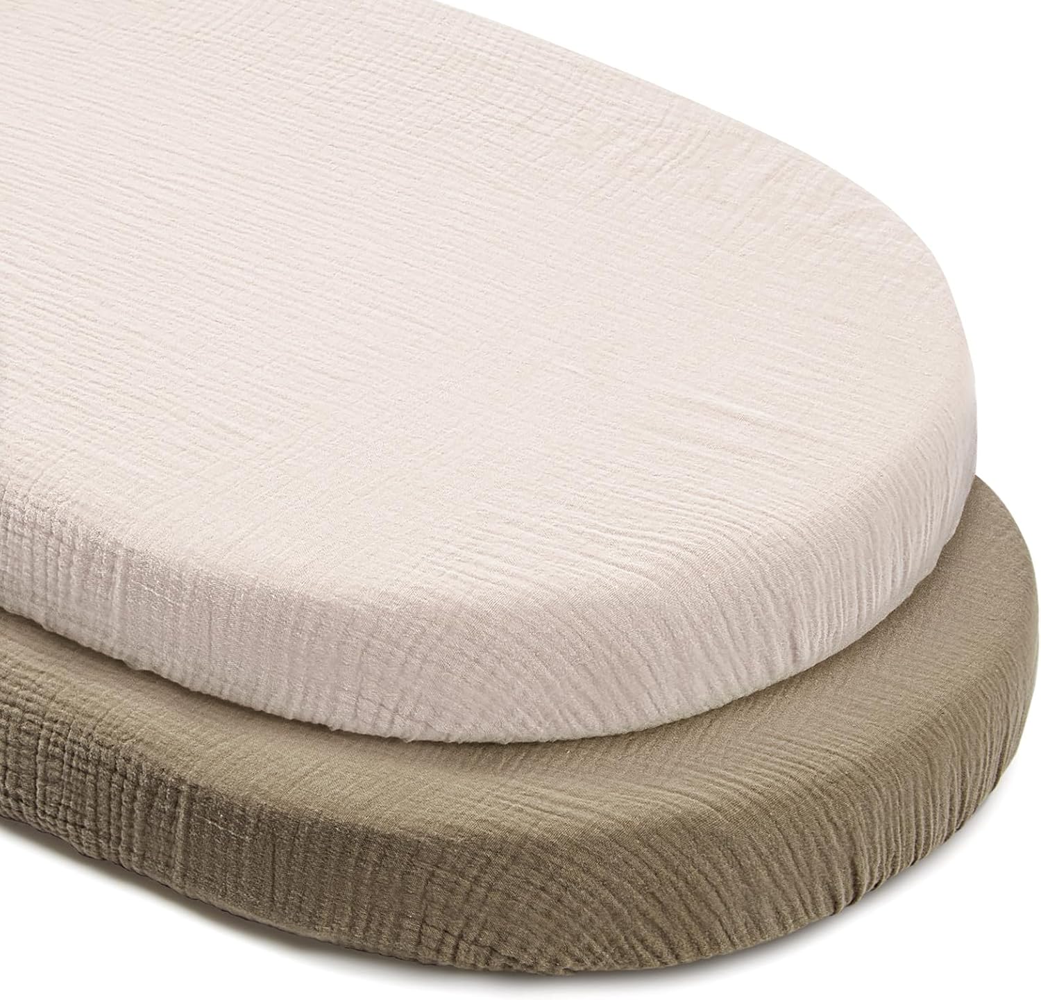 Amazon.com: lulumoon Muslin Bassinet Sheets Fitted - Universal Cotton ...