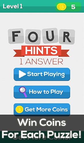 4 Hints 1 Answer - A Word Game - App on Amazon Appstore