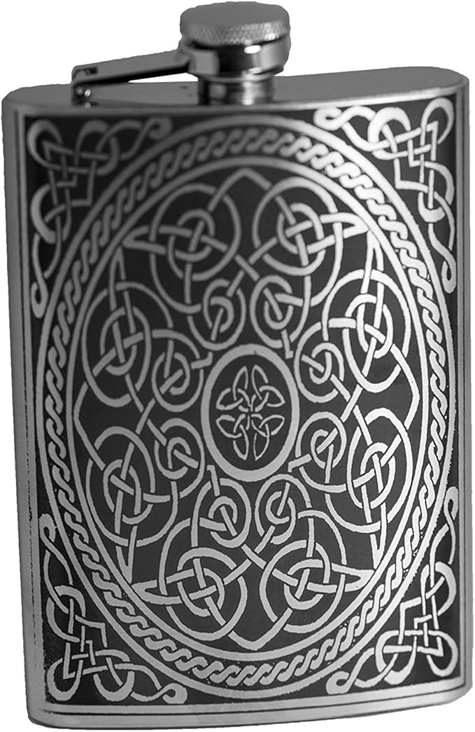 Amazon.com | 8oz Celtic Design Flask L1: Flasks
