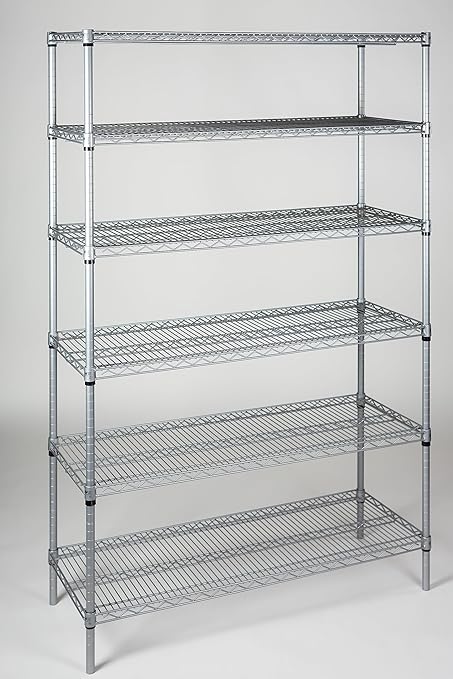 Amazon.com: Omega 24" Deep x 42" Wide x 86" High 6 Tier Gray Starter ...