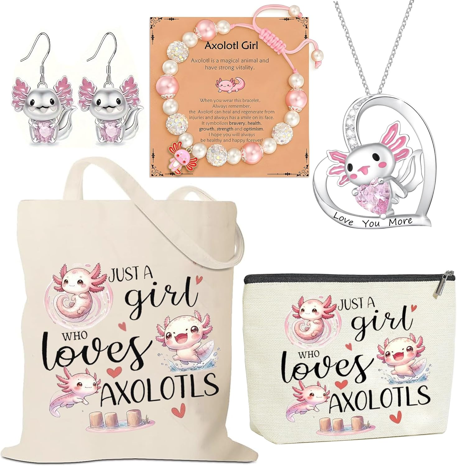 Amazon.com: Axolotl Lover Gifts - Cute Axolotl Accessories Set for ...