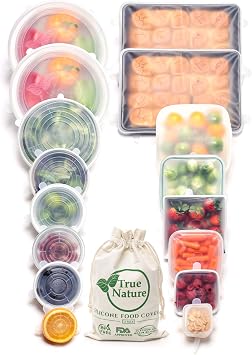 Amazon.com: True Nature Silicone Stretch Food Covers 16-Pk | Exclusive ...