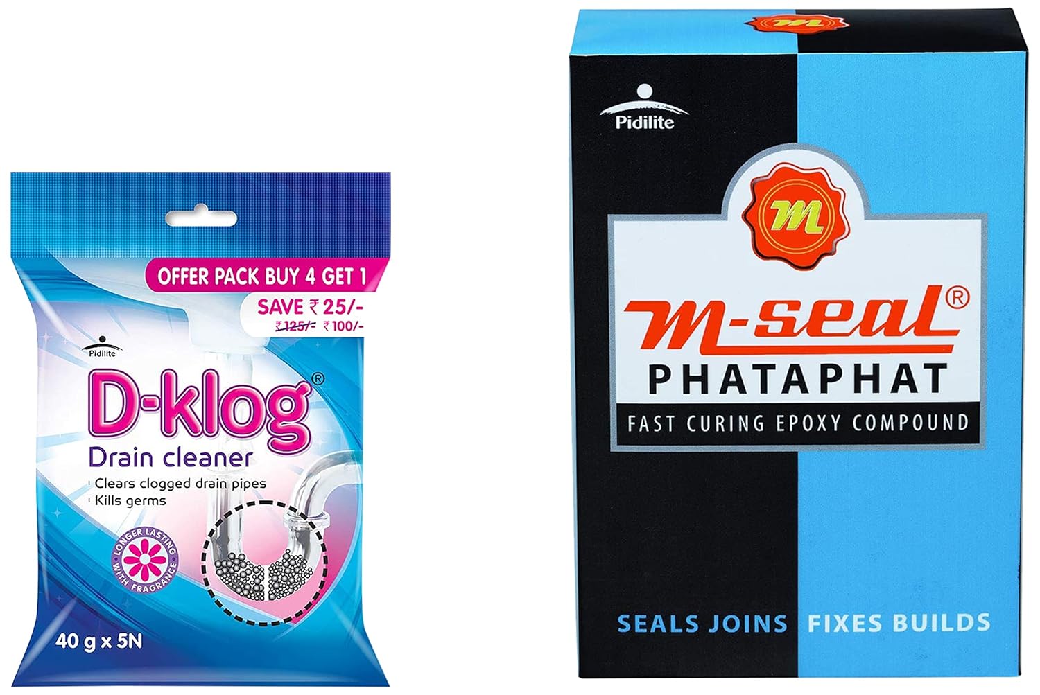 D-Klog Drain Cleaner Powder (40g x 5N), Removes Clogs, Blockages in ...