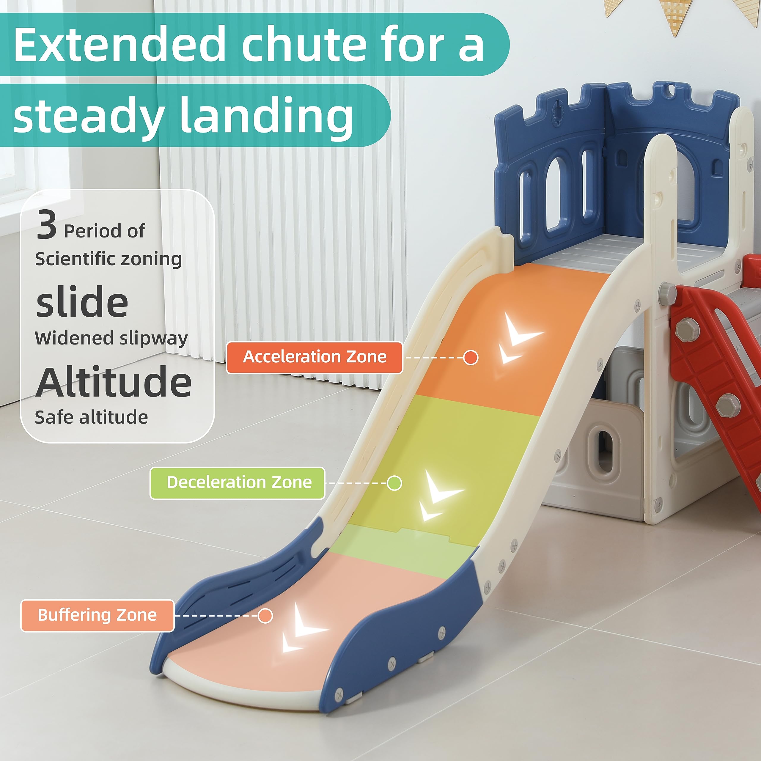 Snapklik.com : 5 In 1 Toddler Slide, Extra-Long Kids Slide For Toddlers ...