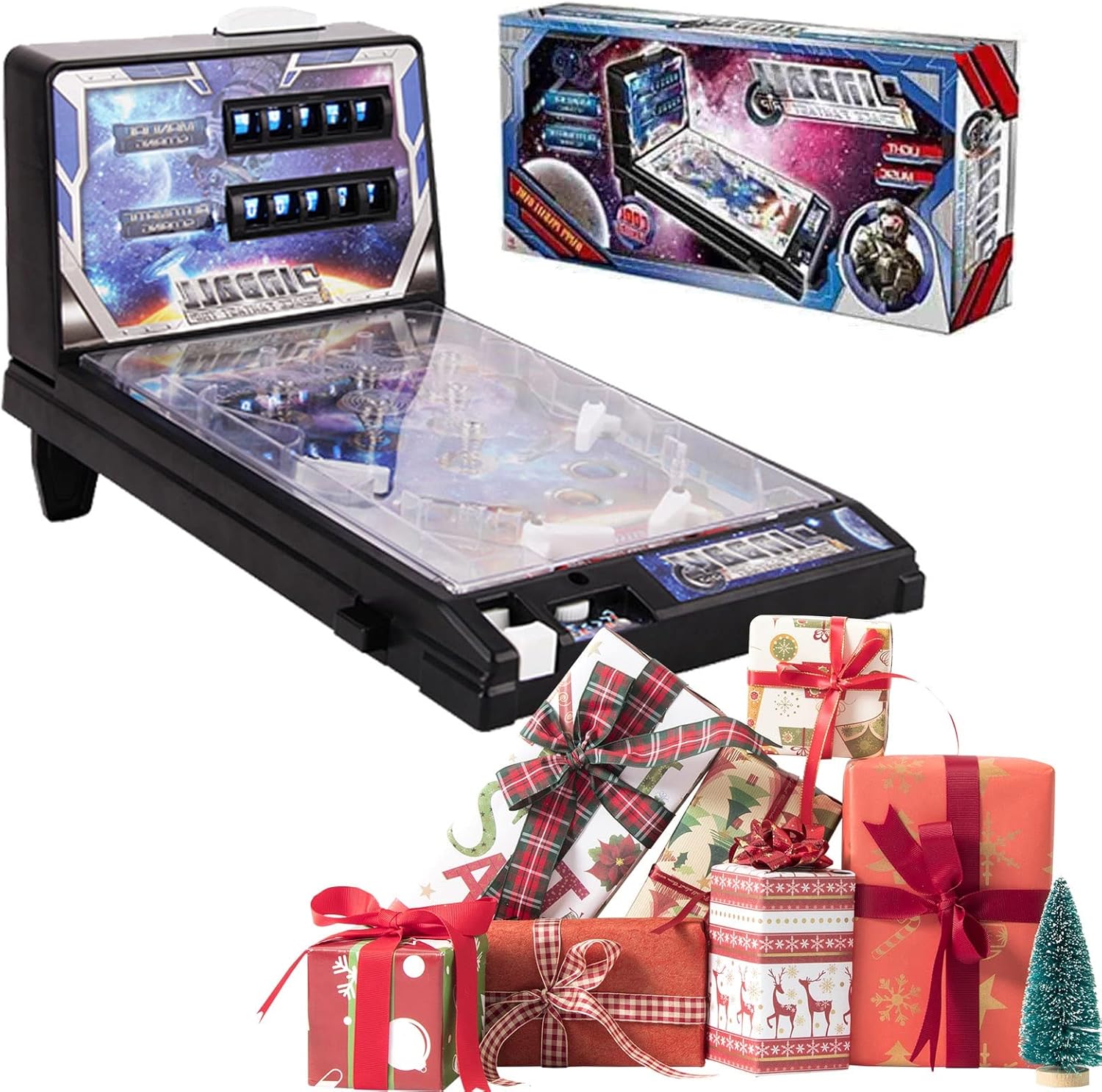 Amazon.com: MELPIS Mini Super Pinball Toys for Adults & Kids, Portable ...