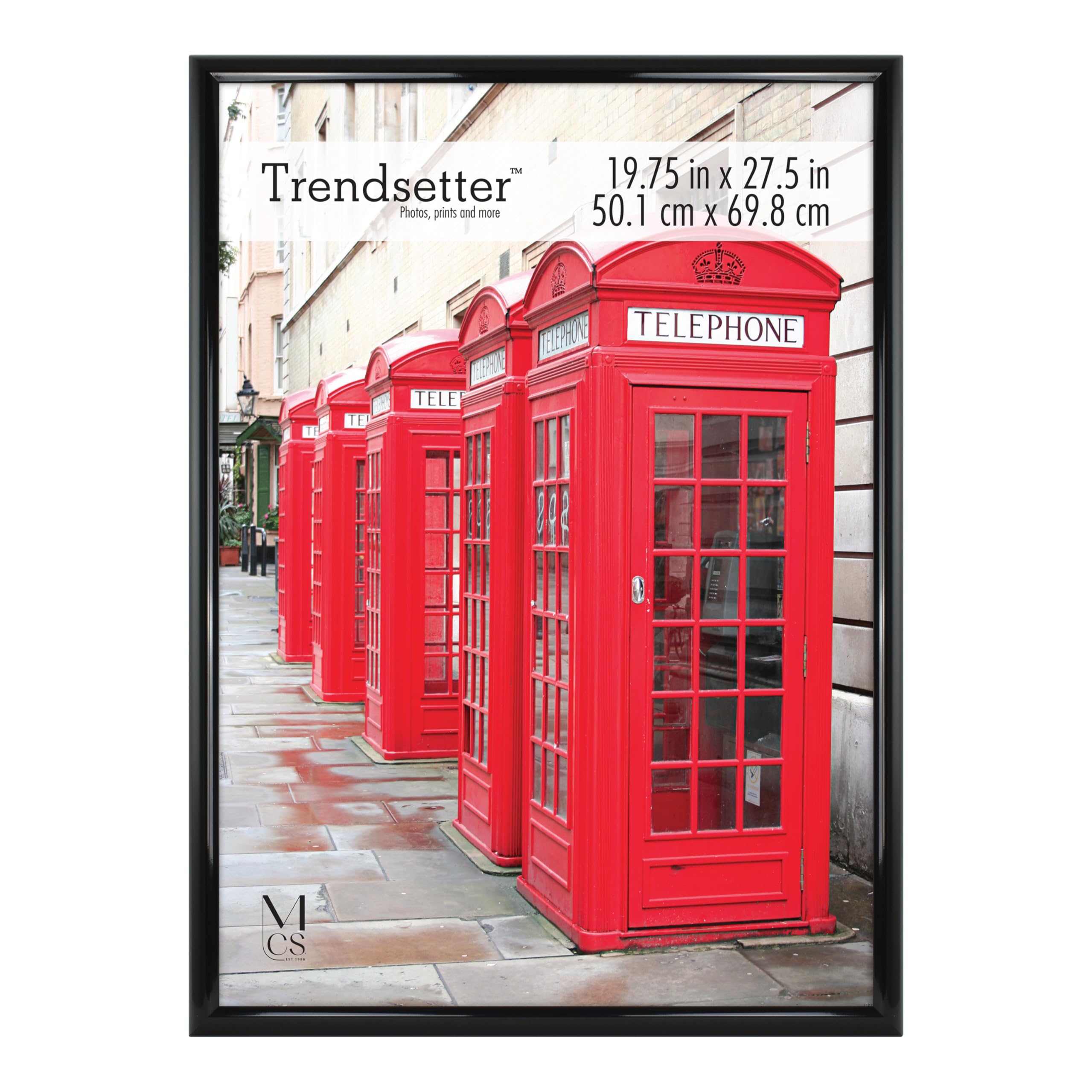 Amazon.com: MCS Trendsetter 19.75x27.5 Poster Frame Black High-Gloss, Vertical & Horizontal Wall ...