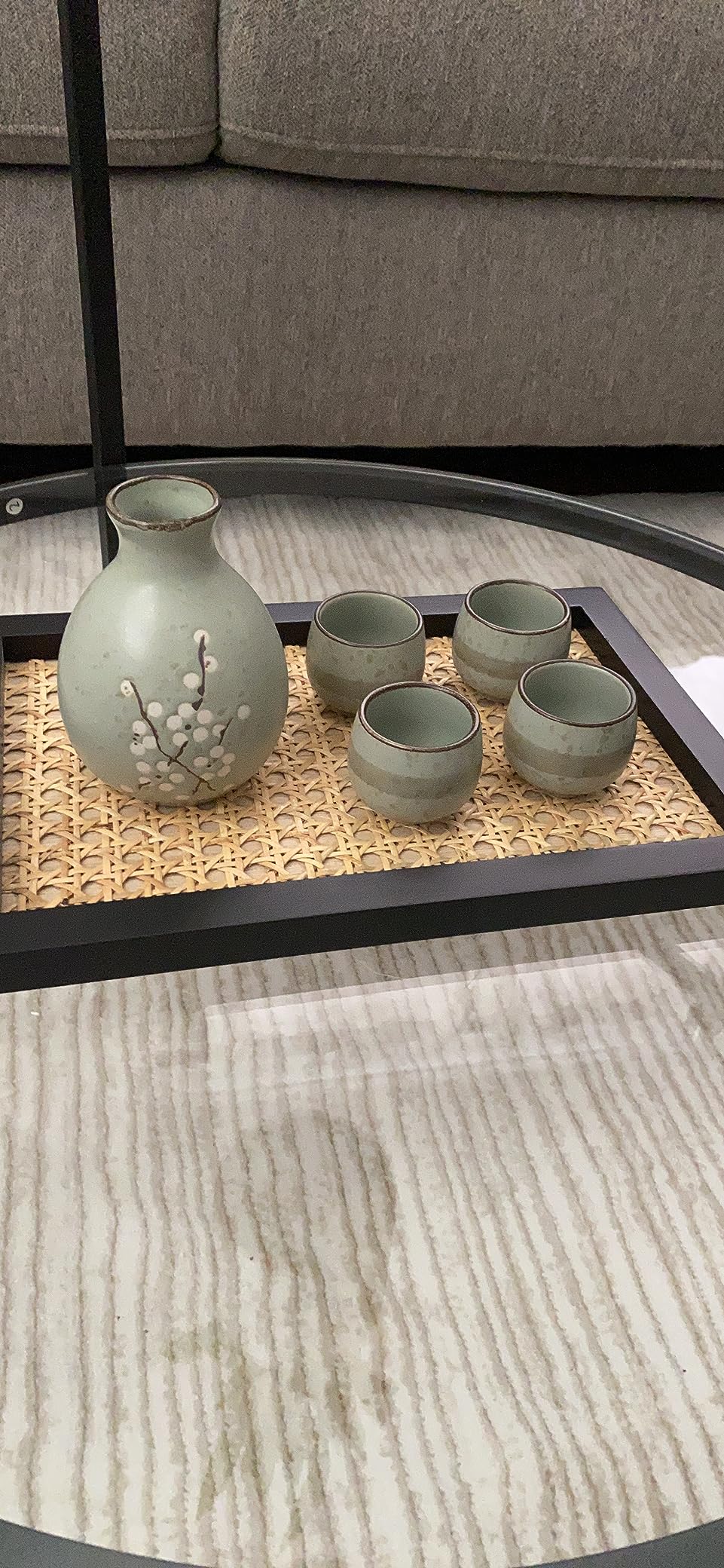 Amazon.com: Hinomaru Collection Kagetsu Japanese Glazed Porcelain Sake ...