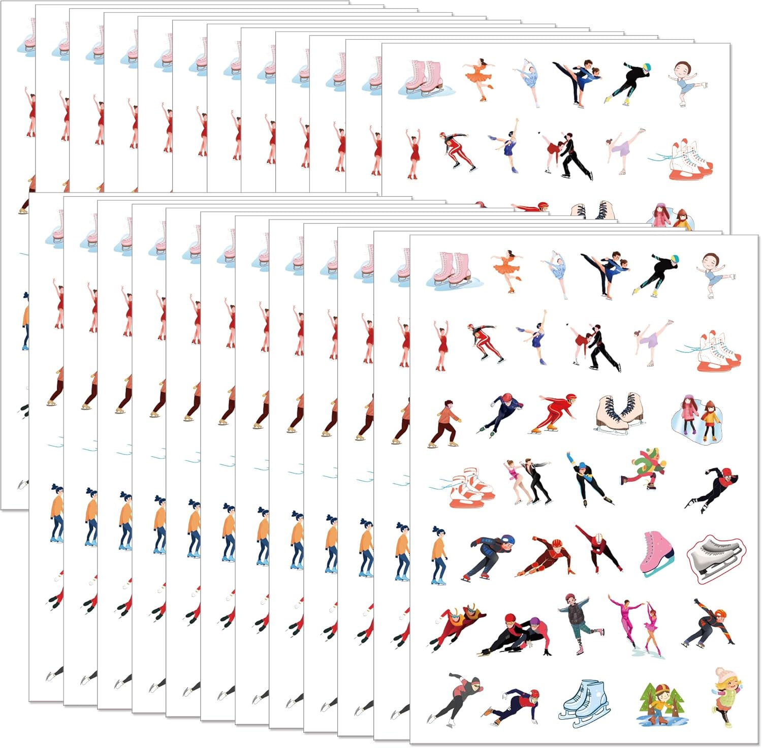 Amazon.com: PIBIPAID 912CS Ice Skating Stickers Party Favors, Ice ...