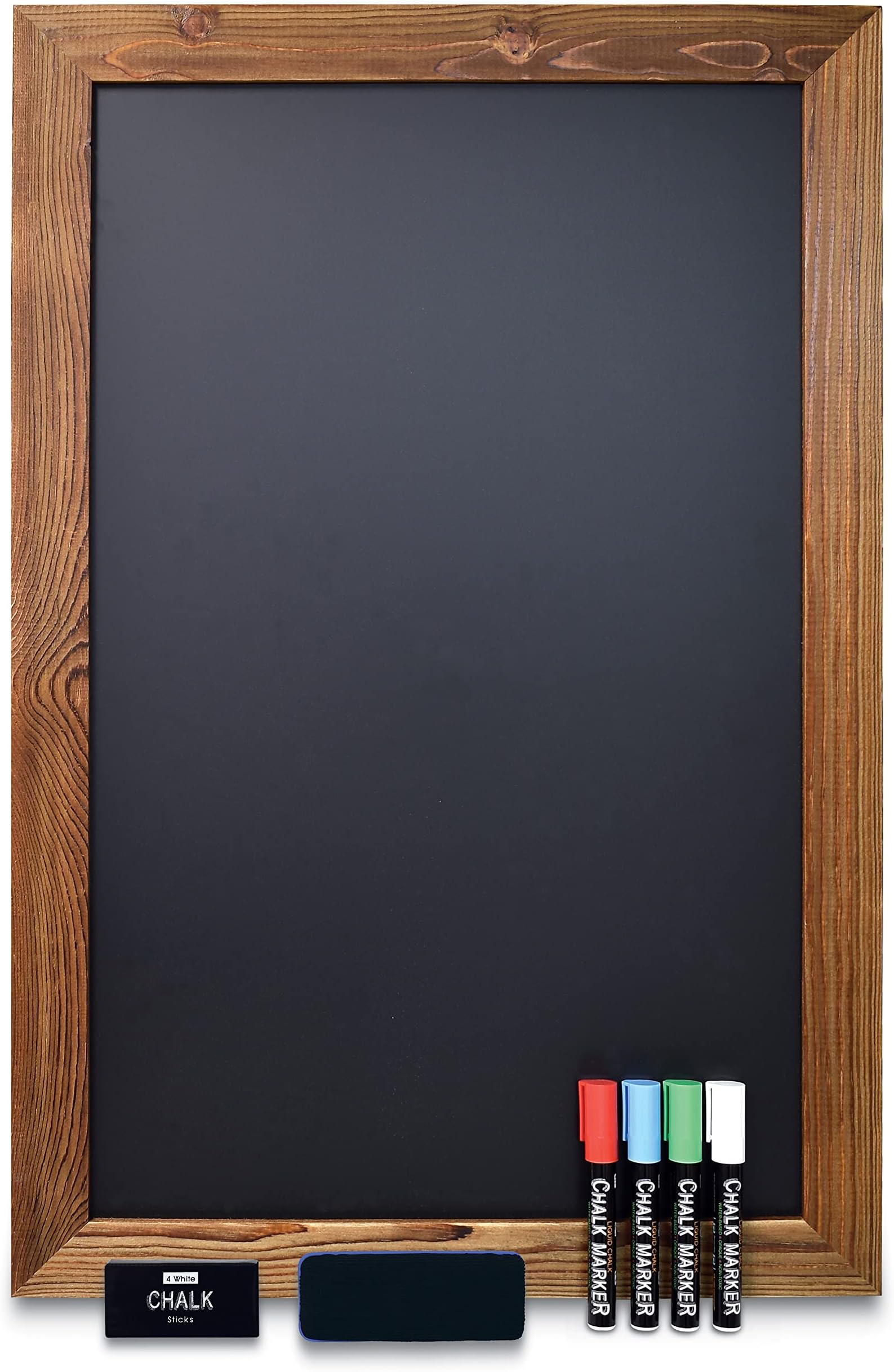Amazon.com : The Board Dudes 17" x 23" Chalk Board with Oak Wood Style ...