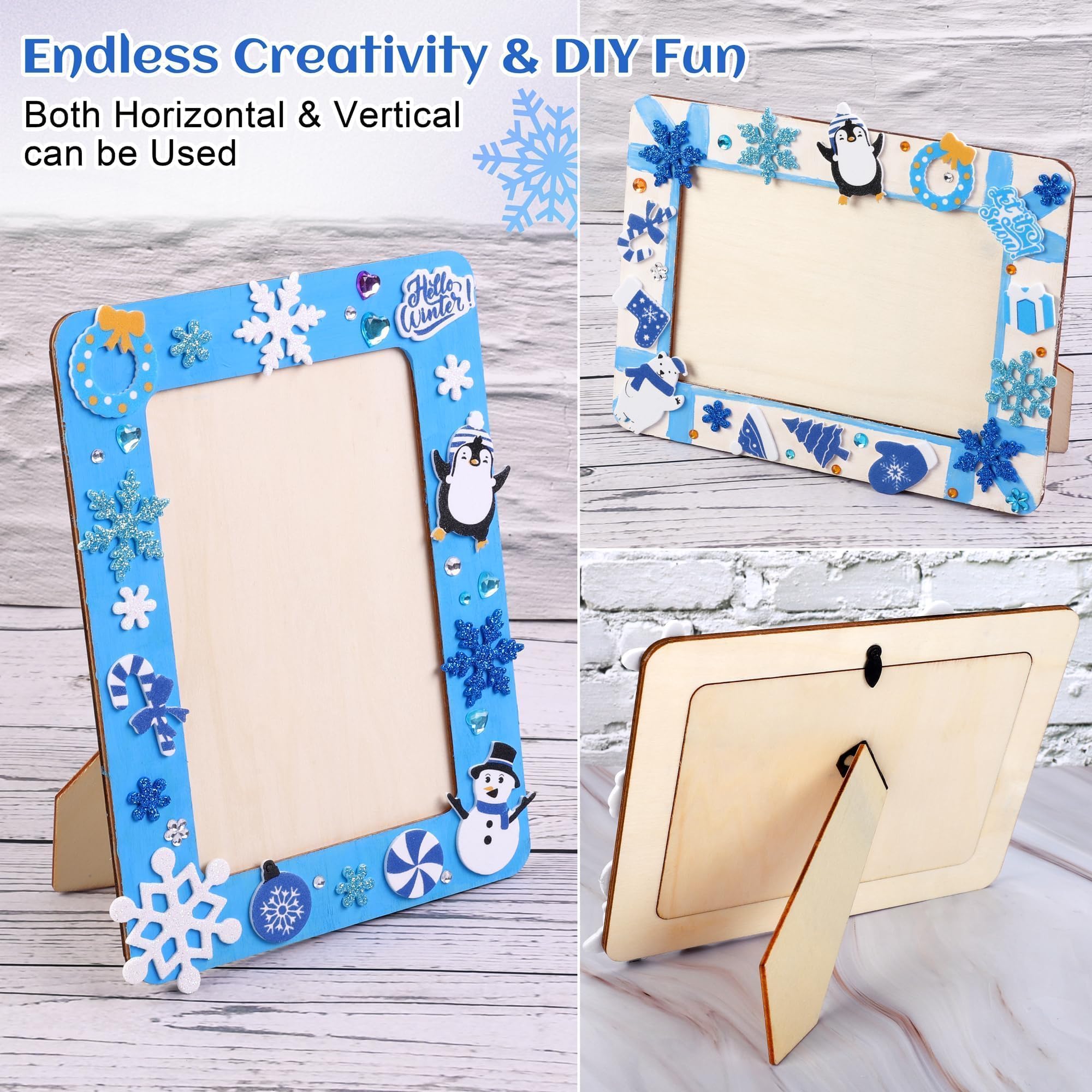 Snapklik.com : Fovths 12 Packs Winter Picture Frame Painting Craft Kit ...