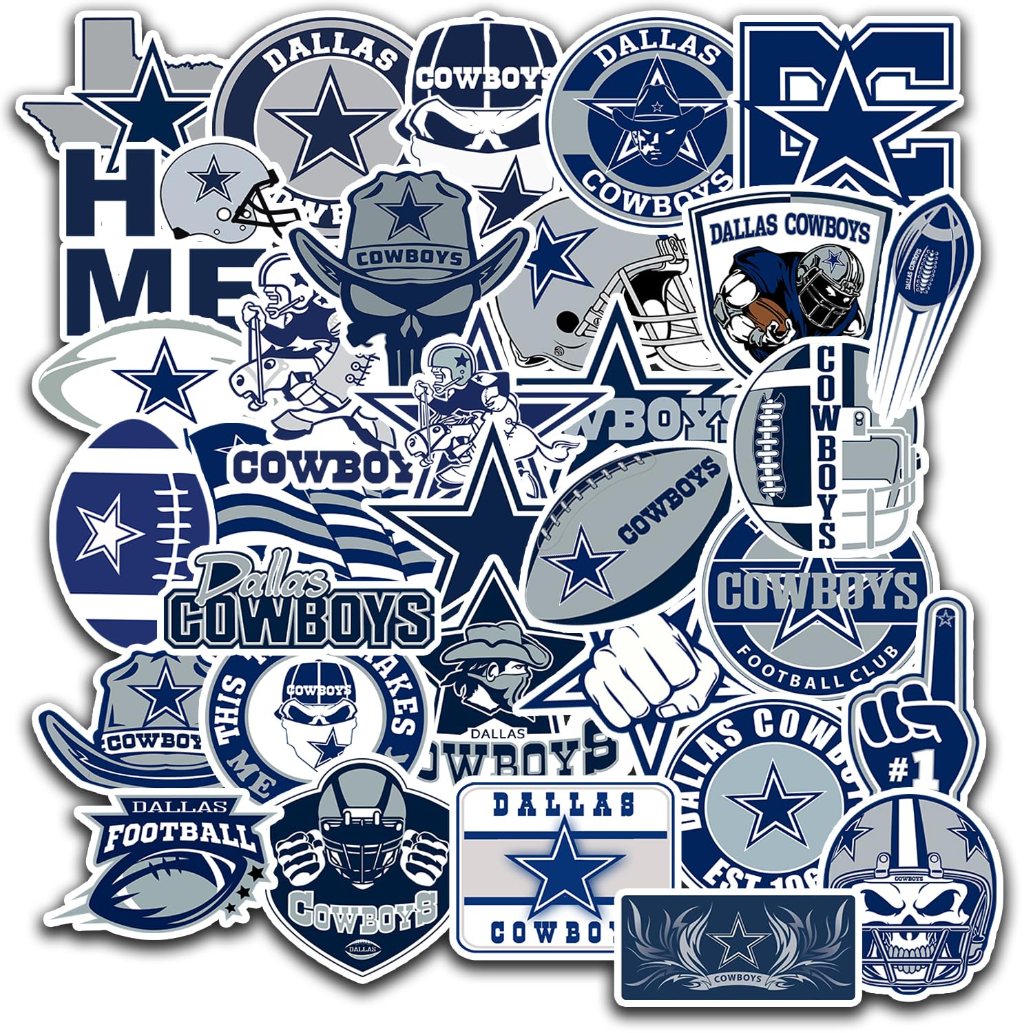 Amazon.com: 32 PCS of American Football Stickers for Water Bottle ...