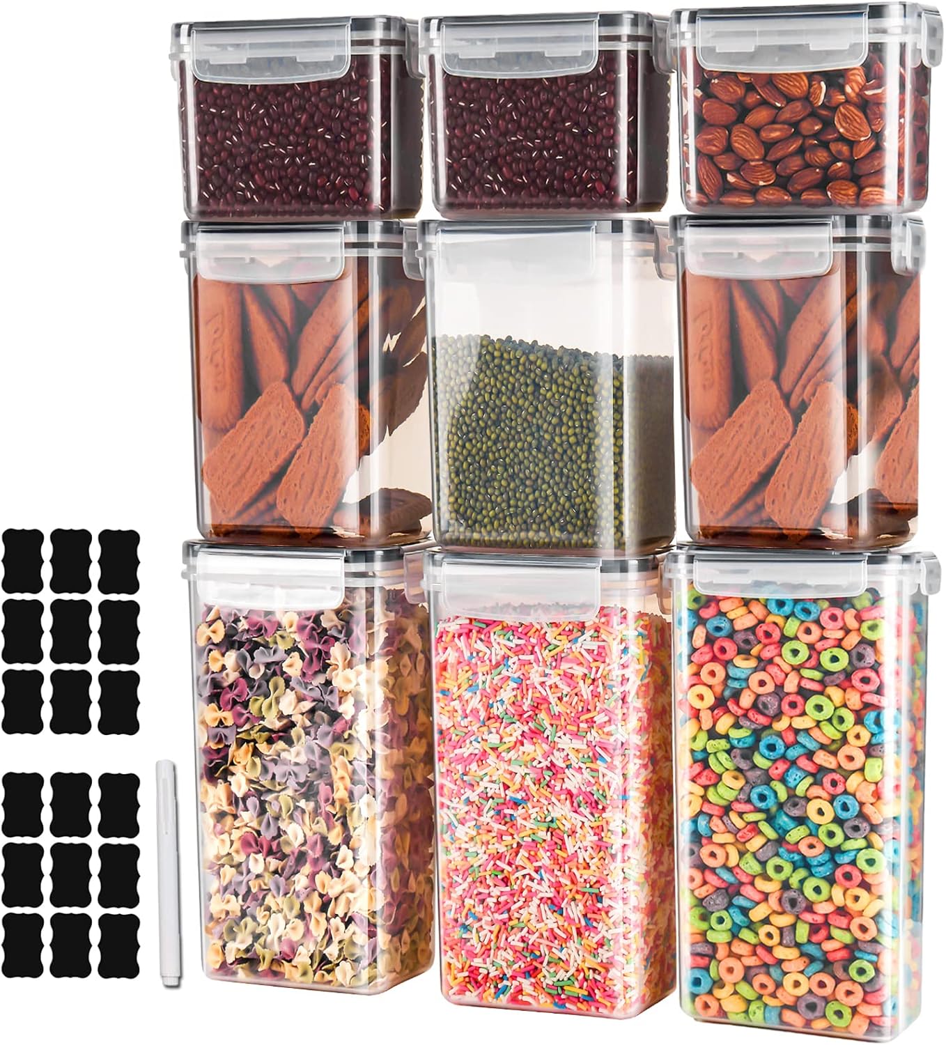 Amazon.com: Gesentur Storage Jars Set, Storage Box, Kitchen Food ...