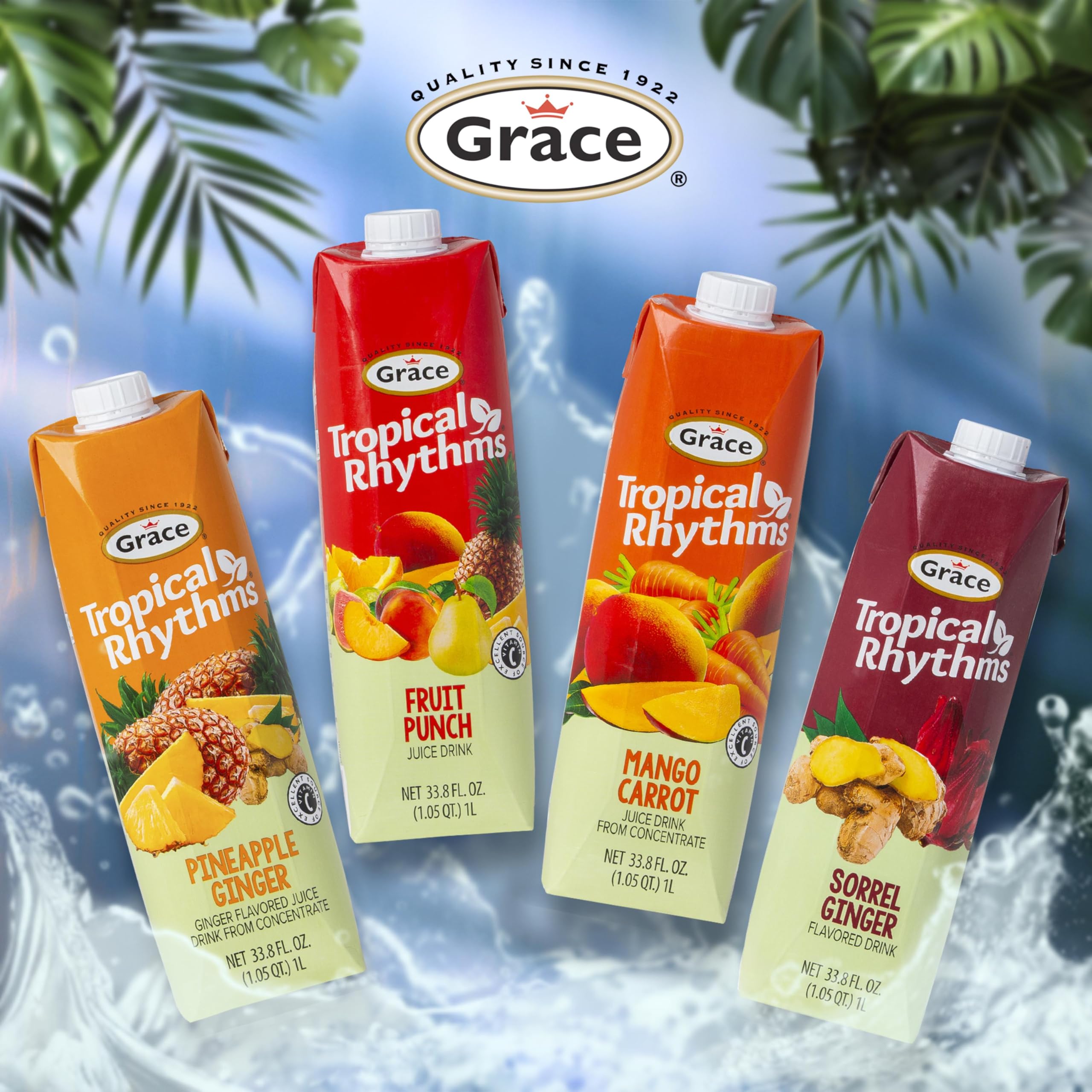 Snapklik.com : Grace Tropical Rhythms Mango Carrot Juice 1 Liter
