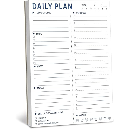 Amazon.com : 90 Sheets Daily Planner Notepad ,(Including Daily Focus ...