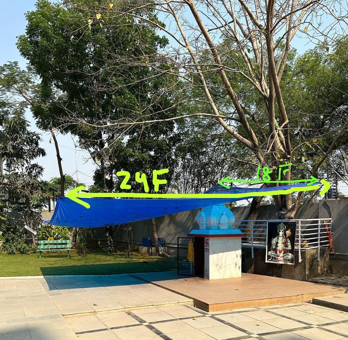 Tarpaulin Sheet Waterproof Tirpal (24 x 18 Feet) 90 GSM - Tharpai for ...