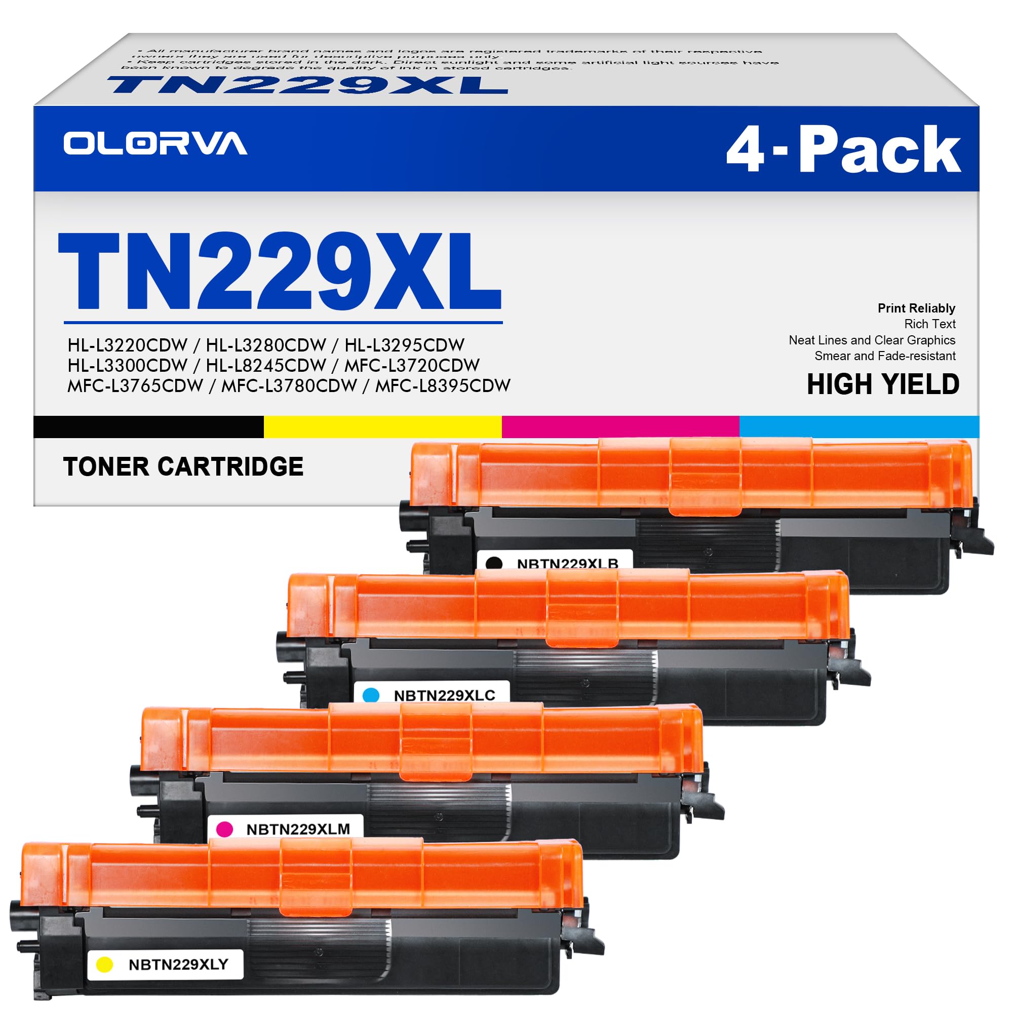 TN229XL TN229 Toner Compatible for Brother TN229 High Yield Toner ...