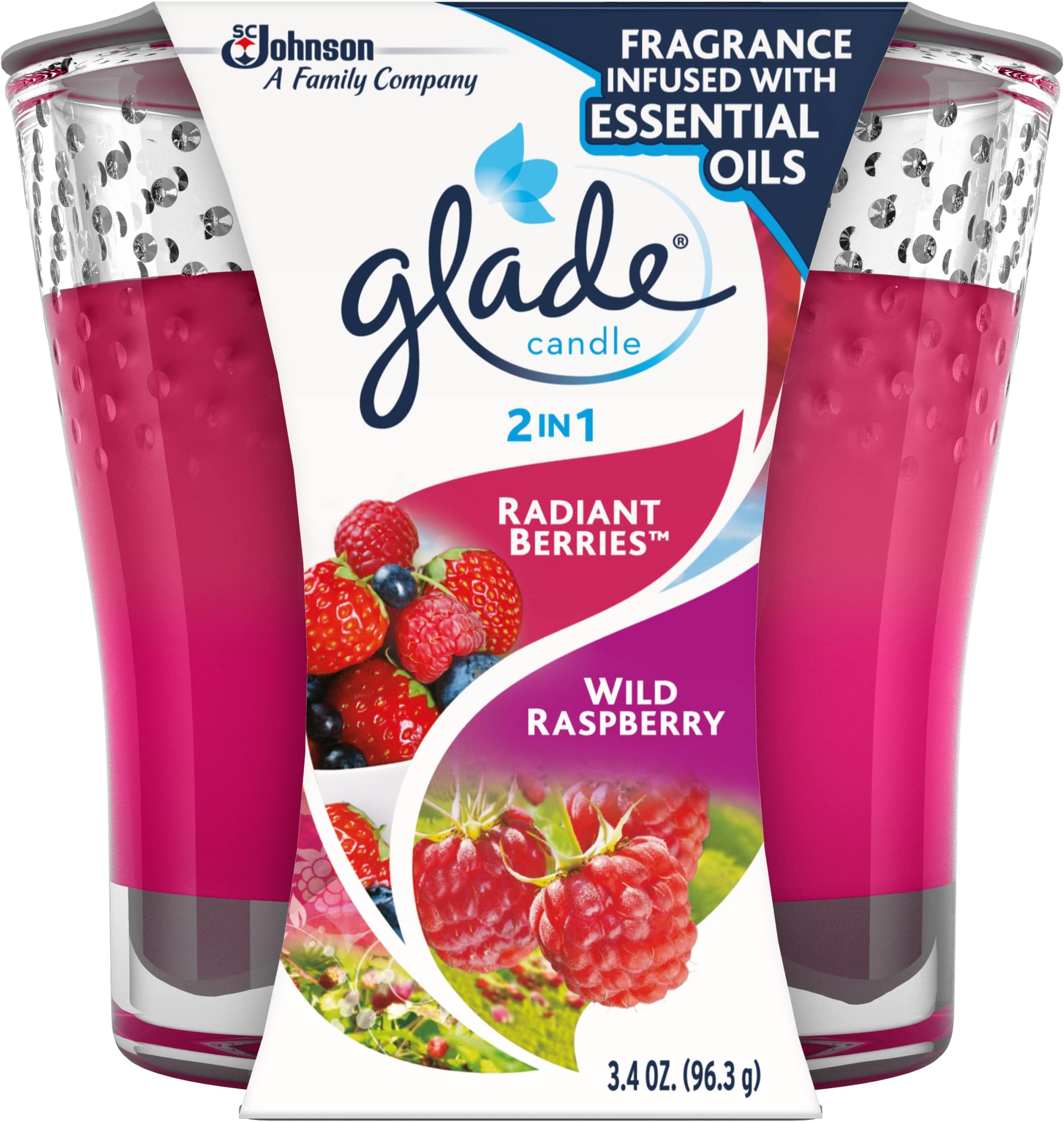 Amazon.com: Glade 2-in-1 Candle Air Freshener, Radiant Berries and Wild ...