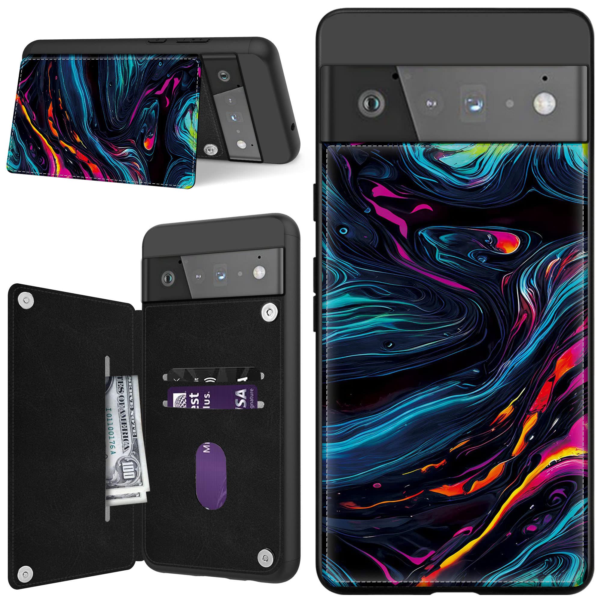 Amazon.com: RYUITHDJP for Google Pixel 6 Pro Case Wallet 6.7" Kickstand ...