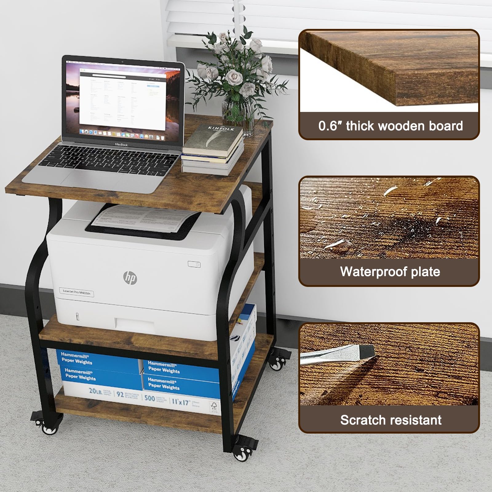 Snapklik.com : Natwind Large Printer Stand,Printer Table