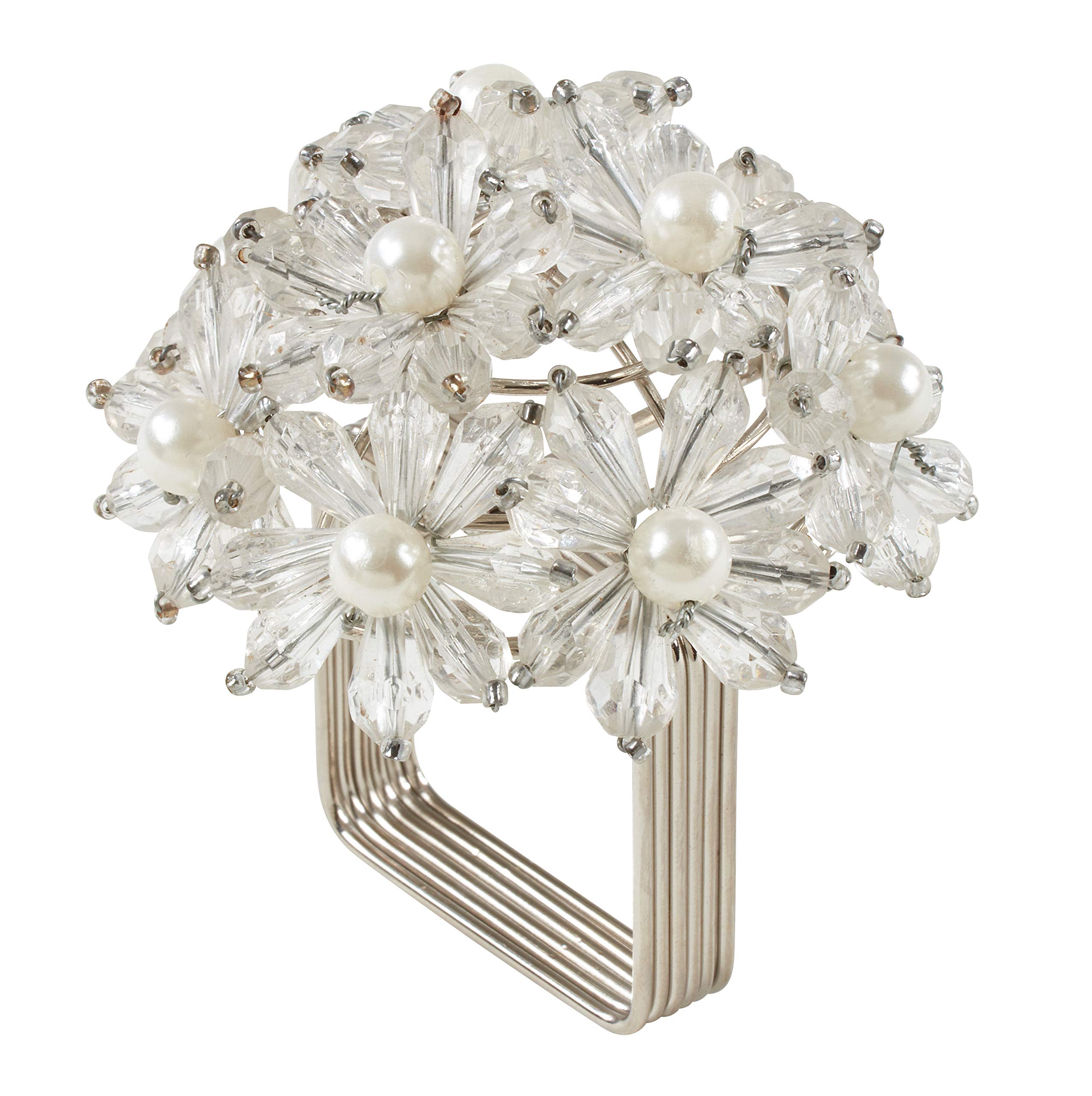 Amazon.com: Beaded Floral Napkin Rings (Set of 4): Home & Kitchen