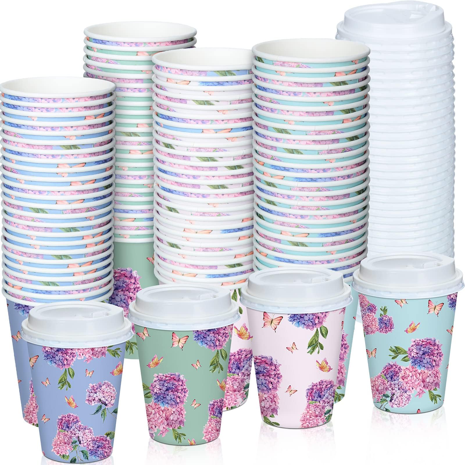 Amazon.com: Karenhi 36 Pack 9 oz Spring Floral Paper Cups Vintage Tea ...