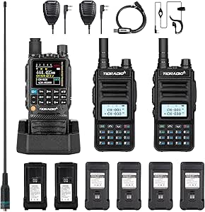 Amazon.com: TIDRADIO TD-H3 GMRS Radio (1 Pack) + TD-H5 GMRS Radio (2 Pack) with Programming ...