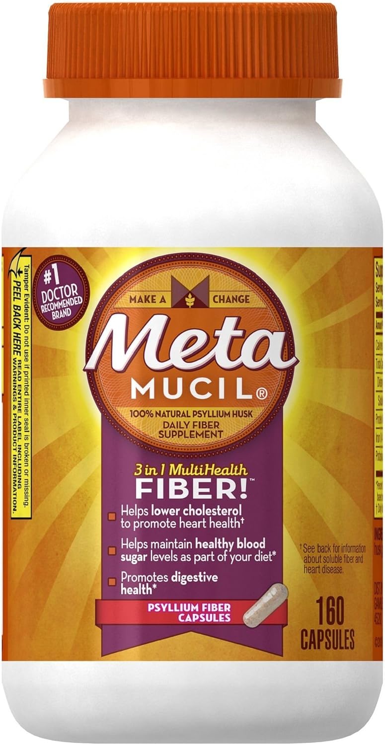 Amazon.com : METAMUCIL CAPSULES 160 : Dietary Fiber Nutritional ...