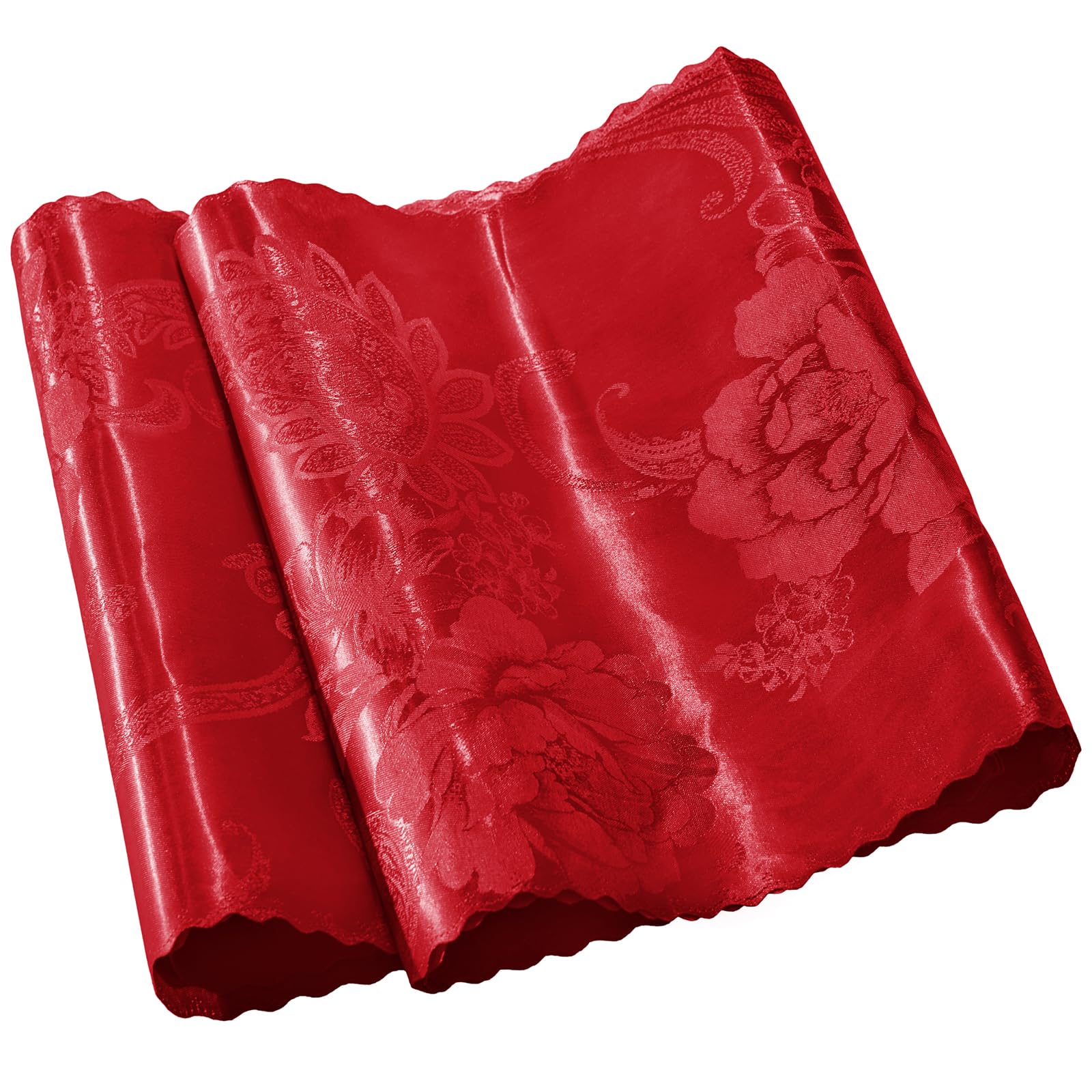 Amazon.com: KKJIAF 2 Pack Red Satin Table Runners 12 x 108 Inch ...