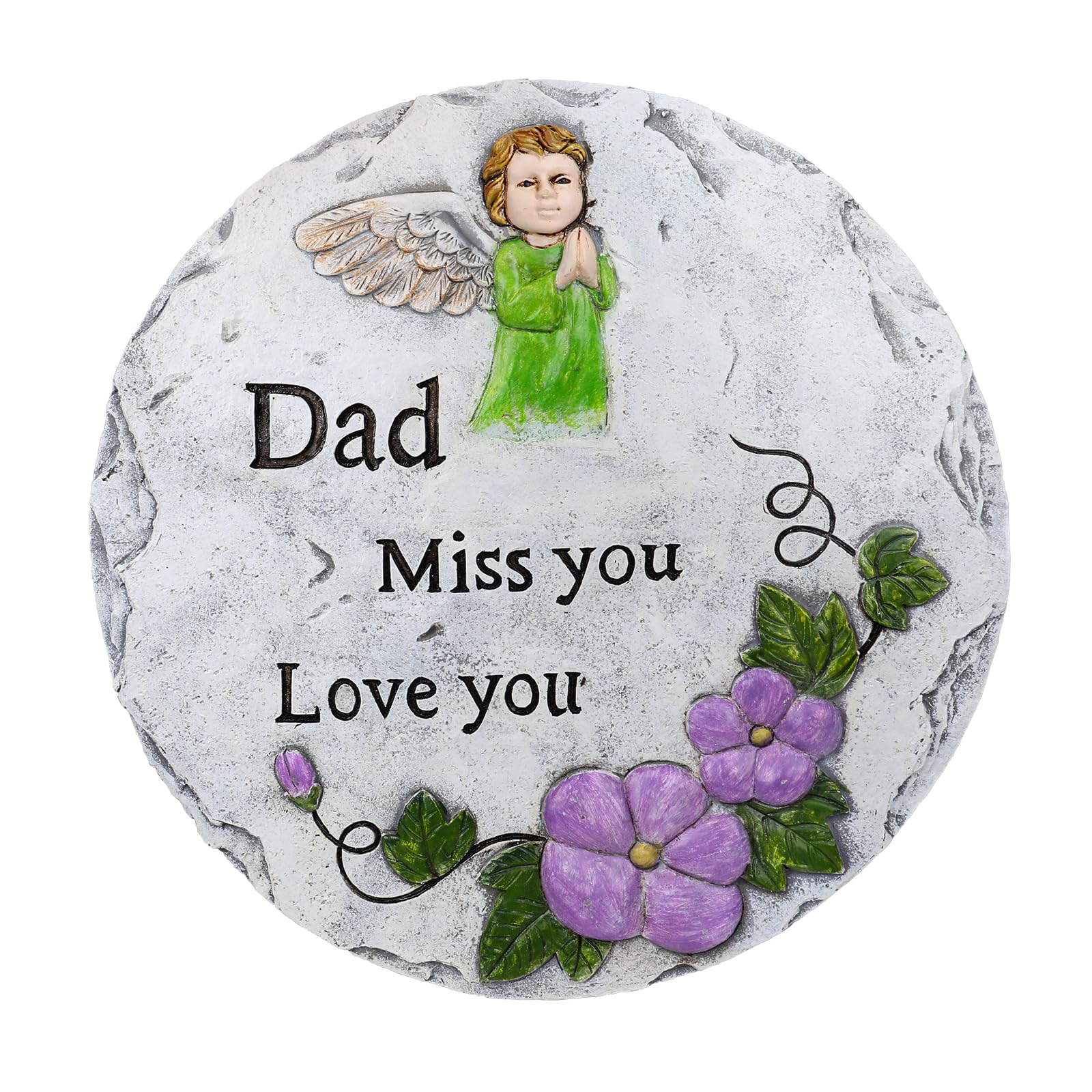 Dad Memorial Stone, Angel Memorial Garden Stone in Memory of Dad in ...