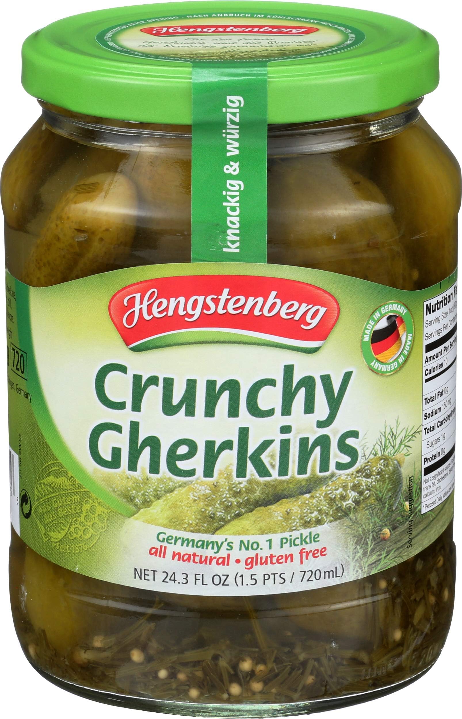 Amazon.com : Hengstenberg, Gherkins Crunchy, 24.3 Fl Oz : Grocery ...