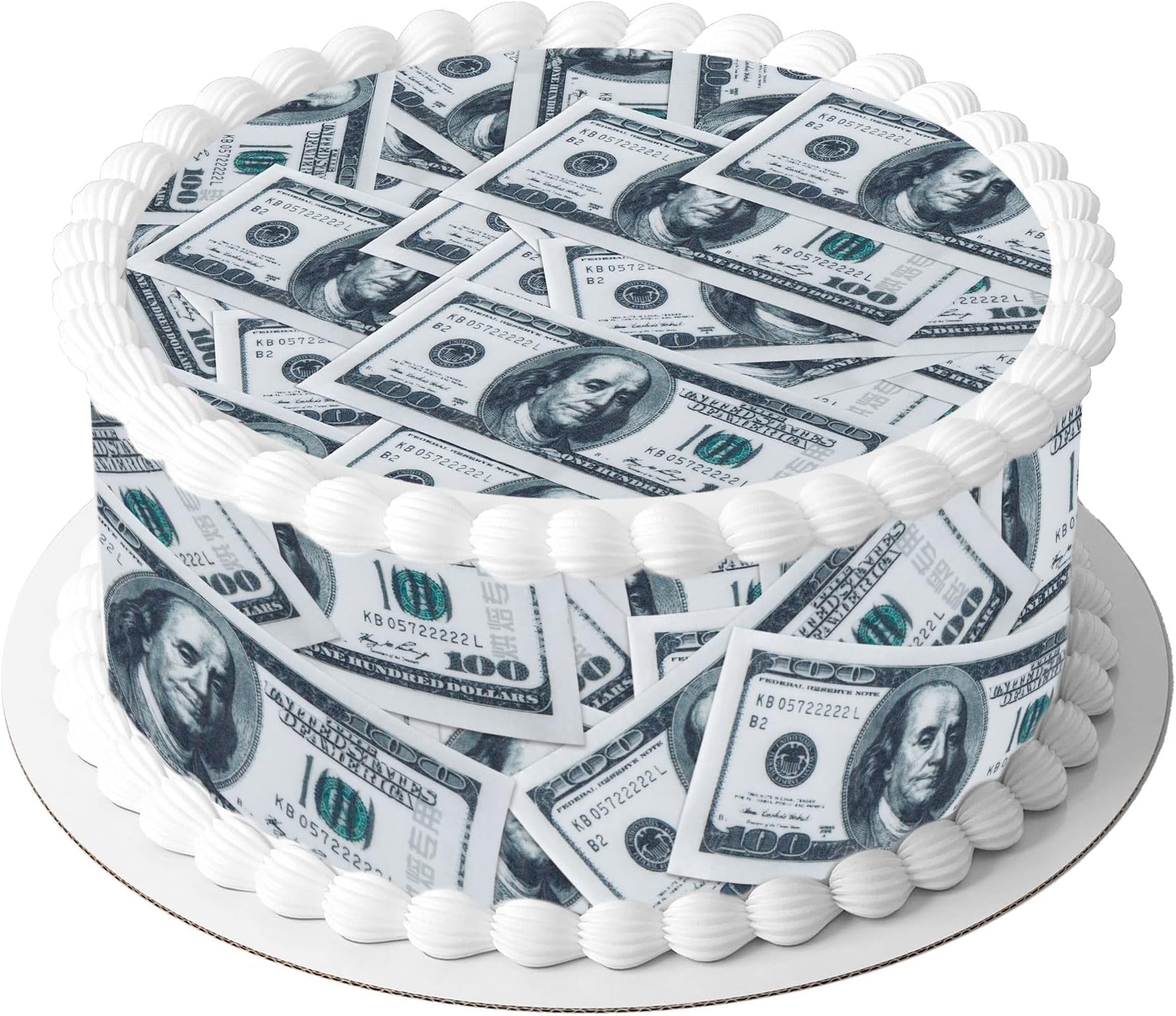 Amazon.com: 30Pcs Edible New 100 Dollar Bill Image Cake Decorations ...
